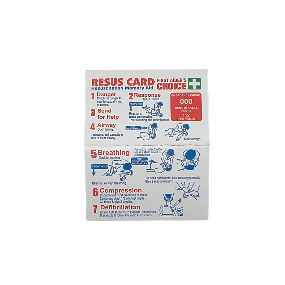 CPR First Aid Pocket Instruction Card | Commercial supplies – Star Group